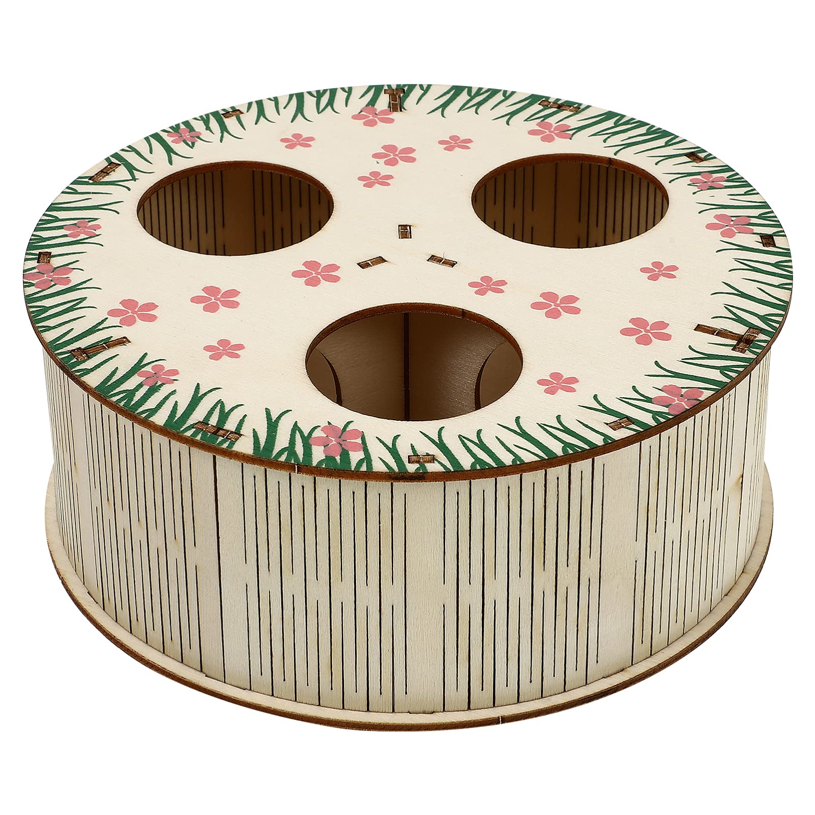 Hamster Tunnel Maze Toy Small Pets Wood Hideout Play Hut Animal Habitat House Exercising Toy Climbing Platform for Dwarf Hedgehog Rat Sugar Glider Gerbil