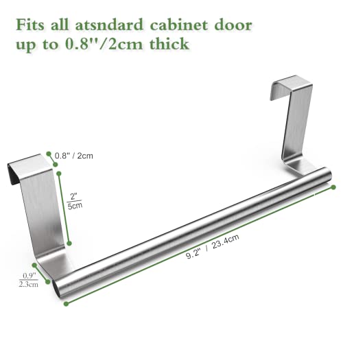 Towel Rack for Cabinet, Strong Steel Kitchen Over Cabinet Towel Bar Rack
