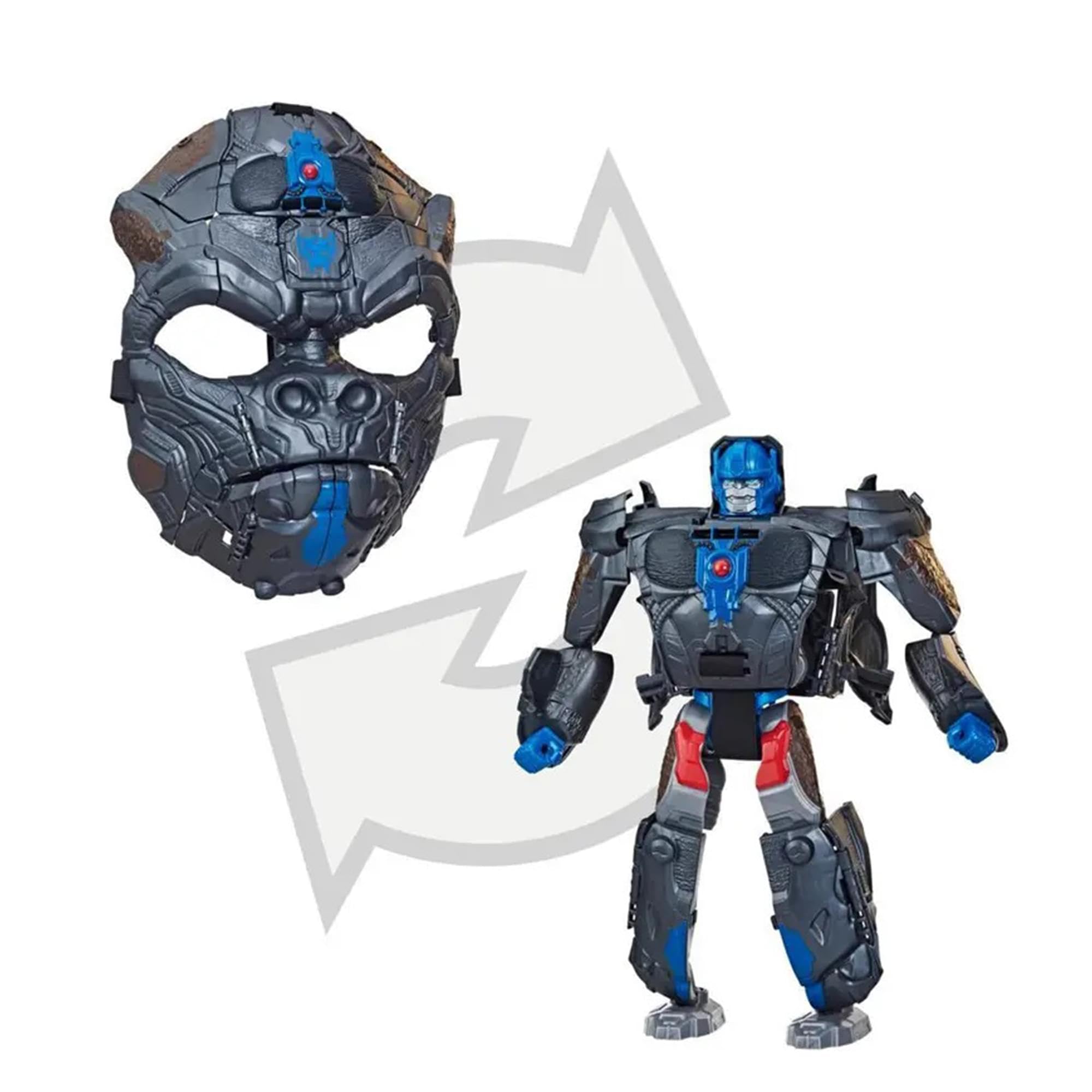 Transformers Rise of the Beasts Movie Optimus Primal, 2-in-1 Converting Roleplay Mask Action Figure Toy, 6+ Years, 9-inch