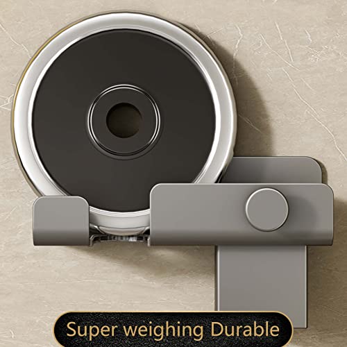 LUYU Nail-Free Glue Adhesive Hair Dryer Holder Wall Mount,Hair Tool Organizer for Bathroom ,Aluminum Alloy Multi-Functional Hair Dryer Rack for Dyson Supersonic(Aluminum Grey)