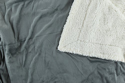 berry bebe Sherpa Throw Blanket Personalized Gray, Large Size 50x60 Reversible Fuzzy Microfiber All Season Custom Blanket for Bed or Couch, College Dorm Gift for The Whole Family