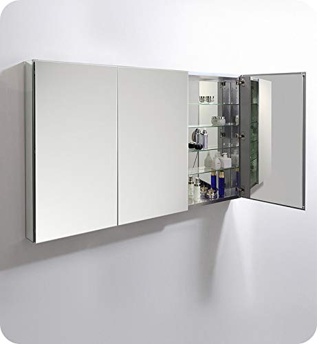 Fresca 60" Wide x 36" Tall Bathroom Medicine Cabinet w/Mirrors