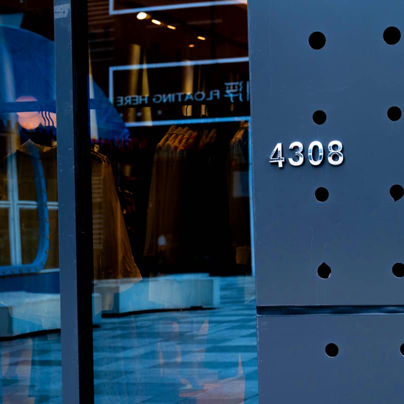HopeWan Mailbox Numbers 2 Inch, Self-Stick Door Address Number Stickers for Office Apartment Room, Chrome Plated.