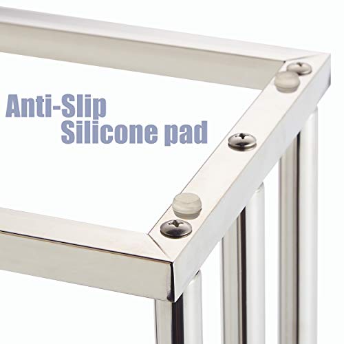 Freestanding Towel Rack,Naturous 3 Tier Metal Towel Bar Stand Stainless Steel Bathroom Towel/Kitchen Towel Rack Stand