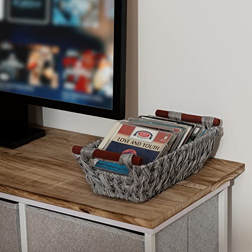 GRANNY SAYS Bundle of 2-Pack Wicker Storage Baskets & 2-Pack Woven Storage Baskets for Bathroom