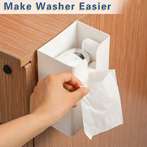 Dryer Sheets Dispenser Magnetic Dryer Sheet Holder and Storage Glove Box Holder Dispenser for Laundry Room Softener Sheets Keep Laundry Sheets Attaches to Dryer Washer Cabinet(White)