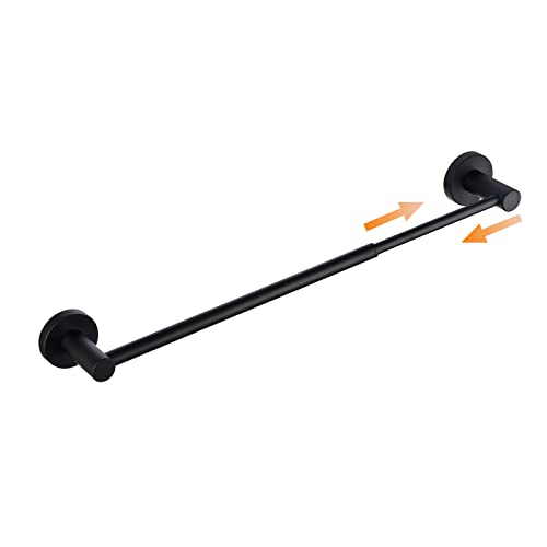 Adjustable Retractable Towel Bar 16βto 26β, SHUNLI Black Bathroom Towel Rack Bath Hand Towel Holder Flexible, Wall Mounted/SUS304 Stainless Steel