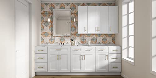 LOVMOR Wall Mounted Cabinet, Medicine Cabinet, Over-The-Toilet Storage with Soft Close Door & Adjustable Shelf for Bathrooms, Kitchens(Glass Not Included).