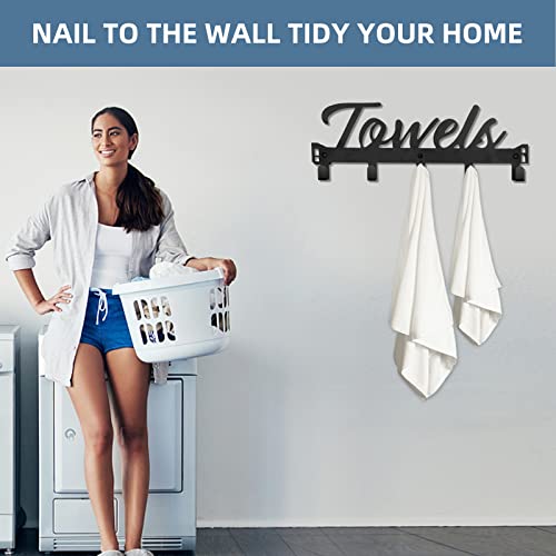 Over The Door Hooks, Towel Rack for Bathroom Towel Holder for Hanging Heavy Duty, Wall Mount Towel Hanger