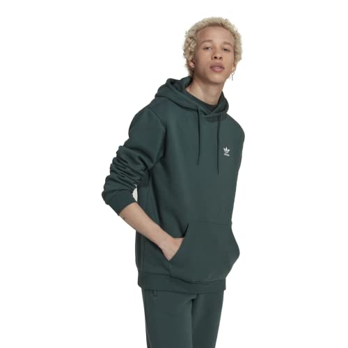 adidas Originals Men's Adicolor Essentials Trefoil Hoodie, Mineral Green, Medium