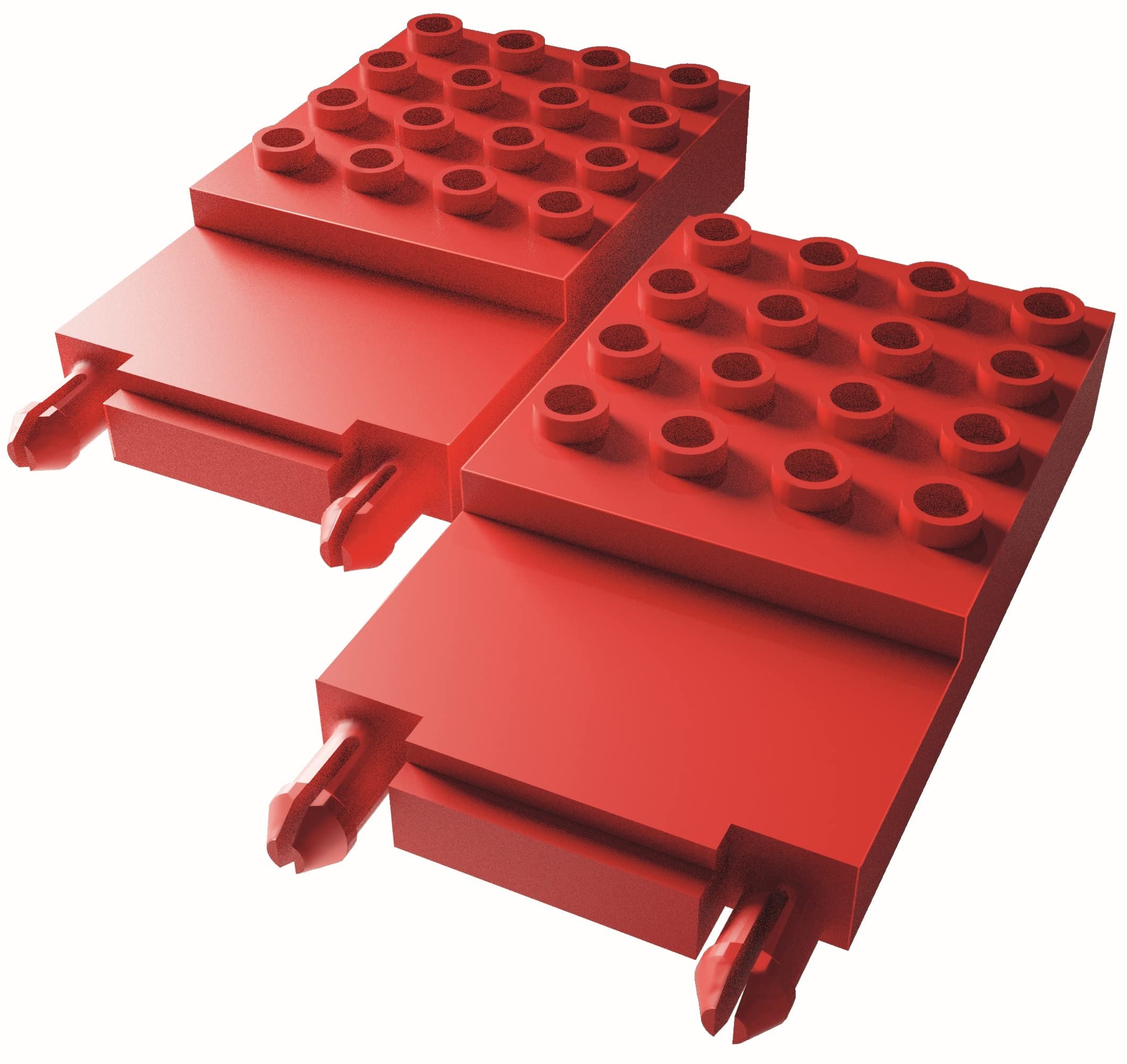 Carrera GO Build 'N Race Expansion Pack Includes 6 Straights and 2 Clips/2Crossbars Compatible with Toy Building Blocks