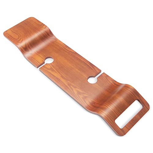 BagnoLusso Corsica Luxury Wood Tub Caddy, Walnut Color, Comfortable Bath with 2 Wine Glass Holders, Fits Most Freestanding Tubs