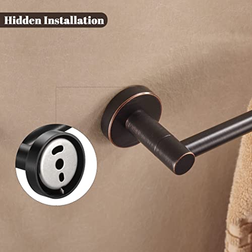 BigBig Home Bronze Towel Holder, Bathroom Towel Bar Oil Rubbed, Bath Towel Ring Wall Mounted Rustic Farmhouse Towel Rack ORB Towel Holder