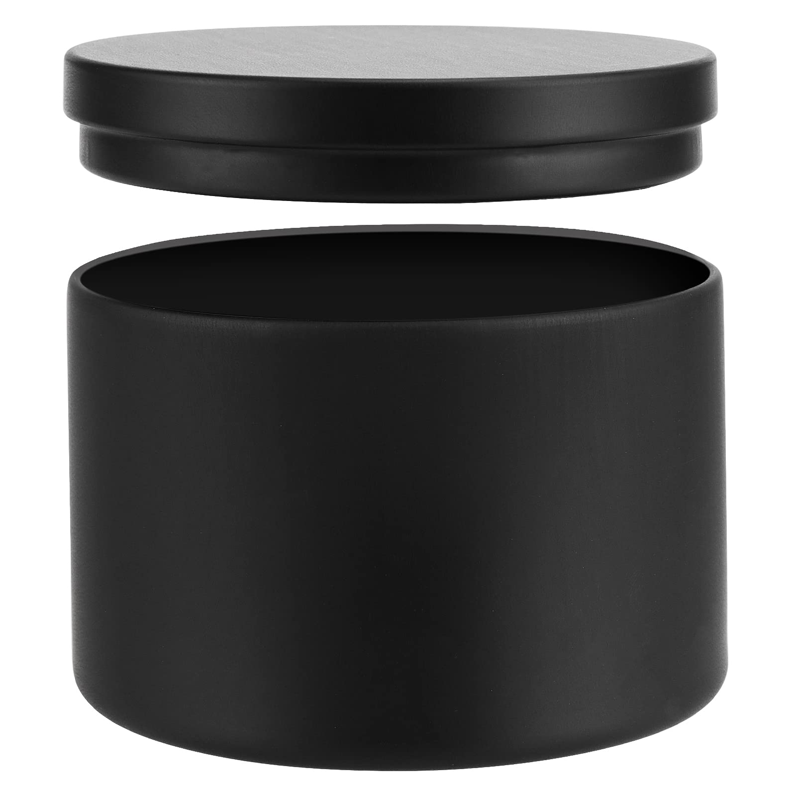 PINGEUI 36 Pack 8 oz Candle Tin Cans, All Black Candle Jars with Slip-On Lids, Metal Round Storage Containers DIY Candle Empty Tins for Candle Making, Arts and Crafts