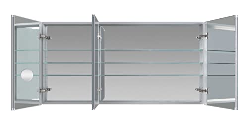 AQUADOM Royale, 60in x 36in x 5in Bathroom Medicine Cabinet Integrated 3X Magnifying Mirror