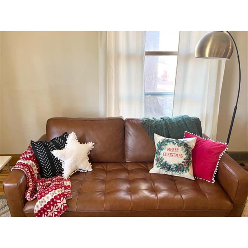 JIANEEXSQ Creative Star Pillow Home Decorative White Star Plush Stuffed Pillow Cushion (White)