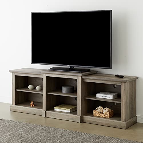 Rockpoint 70inch Classical TV Stand Storage Media Console Entertainment Center for TVs up to 80,Grey Wash
