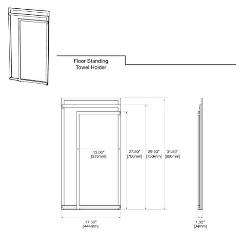 Gatco Freestanding Towel Holder, Matte Black