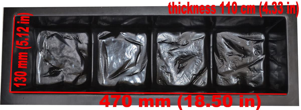 Concrete molds DIY Edge Stone Log Edging Border Garden Cement Curbs Garden Patio Sold 2pcs (BR02-Sm)