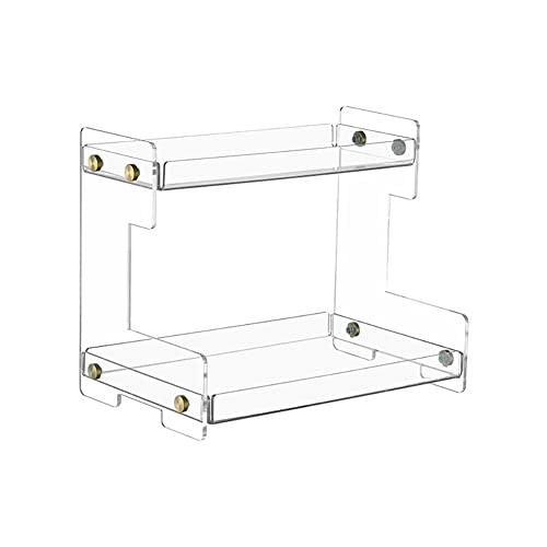 Bathroom Organizer Countertop, Acrylic Bathroom Counter Organizer Shelf Storage Rank Tray, Bathroom Accessory, Clear Lotion Makeup Vanity Organizer, Spice Organizer Holder for Bathroom Kitchen 2tier.