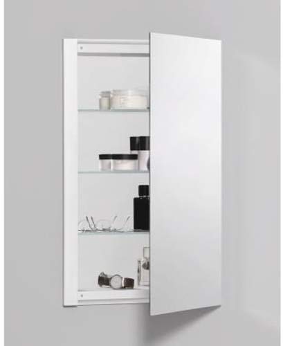 Robern RC1626D4FP1 R3 Series Single Door Mirrored Medicine Cabinet with Plain Door, Plain