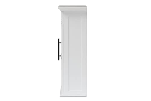 Baxton Studio Turner White Finished Wood 2-Door Bathroom Wall Storage Cabinet