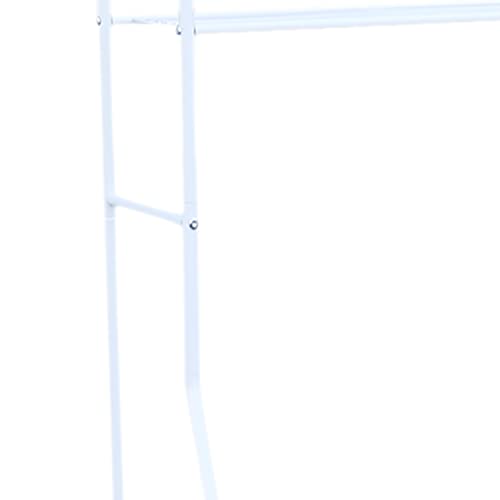 3-Tier Over-The-Toilet Storage Rack, Iron Space Saver Organizer Rack Stable Freestanding Anti-Tilt Shelf Bathroom Organizer Shelf Toilet Stands, 70.9x24.4x12.6 Inch (White)