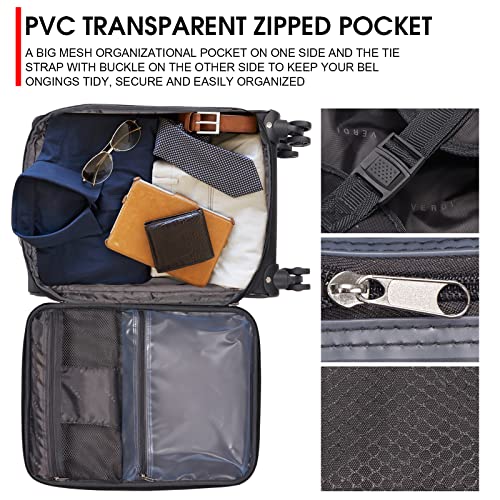 Verdi Travel Expandable Luggage 3 Piece Set with USB Port Soft Side Lightweight Carry On Suitcase Nested Set Includes 20-inch, 24 Inch and 28 Inches Checked Bag with 8-Wheel Rolling Spinner