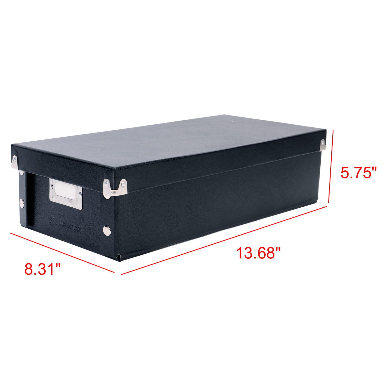 Snap-N-Store VHS Storage Box - Pack of 2 - Durable Movie Organizer Set with Lids - Boxes Hold up to 30 VHS Tapes - Black
