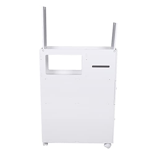 DYRABREST Bathroom Storage Cabinet with 2 Drawers - 4 Layer Multifunctional White Narrow Toilet Organizer Floor Side Cabinet - Movable Receive Arrange Ark Space Saver