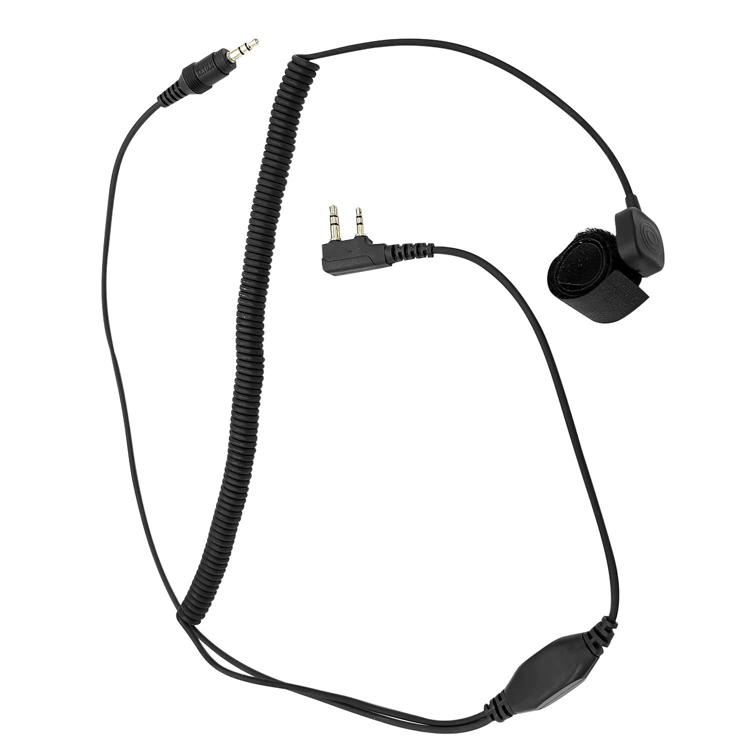 Rataok Motorcycle Helmet Plug in Headset with Microphone Rugged Racing 2 Pin Two Way Radio Headphone Wired Earpiece for Baofeng Retevis Kenwood uv5r rt21 TK Walkie Talkie