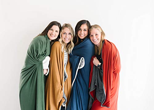 Jumbo Premium Knit 3 Layer Stretchy Throw Blanket"Scout" by Copper Pearl