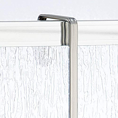 iDesign York Bathroom Over the Door Shower Caddy with Storage Baskets Shelves and Hooks for Shampoo, Conditioner, Soap, Silver