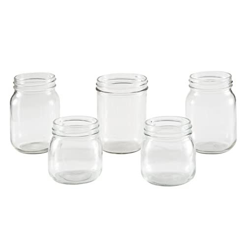 Mason Jar Bathroom Accessories Set β 5-Piece Bathroom Set with Toothbrush Holder, Soap Dispenser, Canister, and 2 Small Jars by Lavish Home (Black)