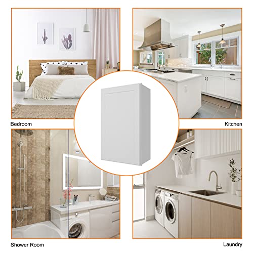 LOVMOR Kitchen Wall Cabinet & Cupboard, Medicine Cabinet,Bathroom Cabinet Wall Mounted with Doors and Shelves, 12" D*18" W*30" H, Shaker White