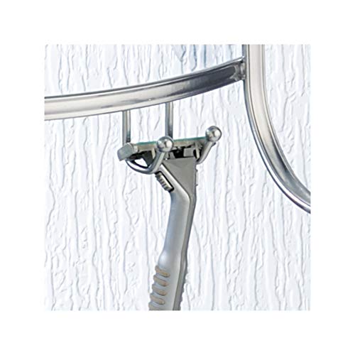 iDesign York Bathroom Over the Door Shower Caddy with Storage Baskets Shelves and Hooks for Shampoo, Conditioner, Soap, Silver