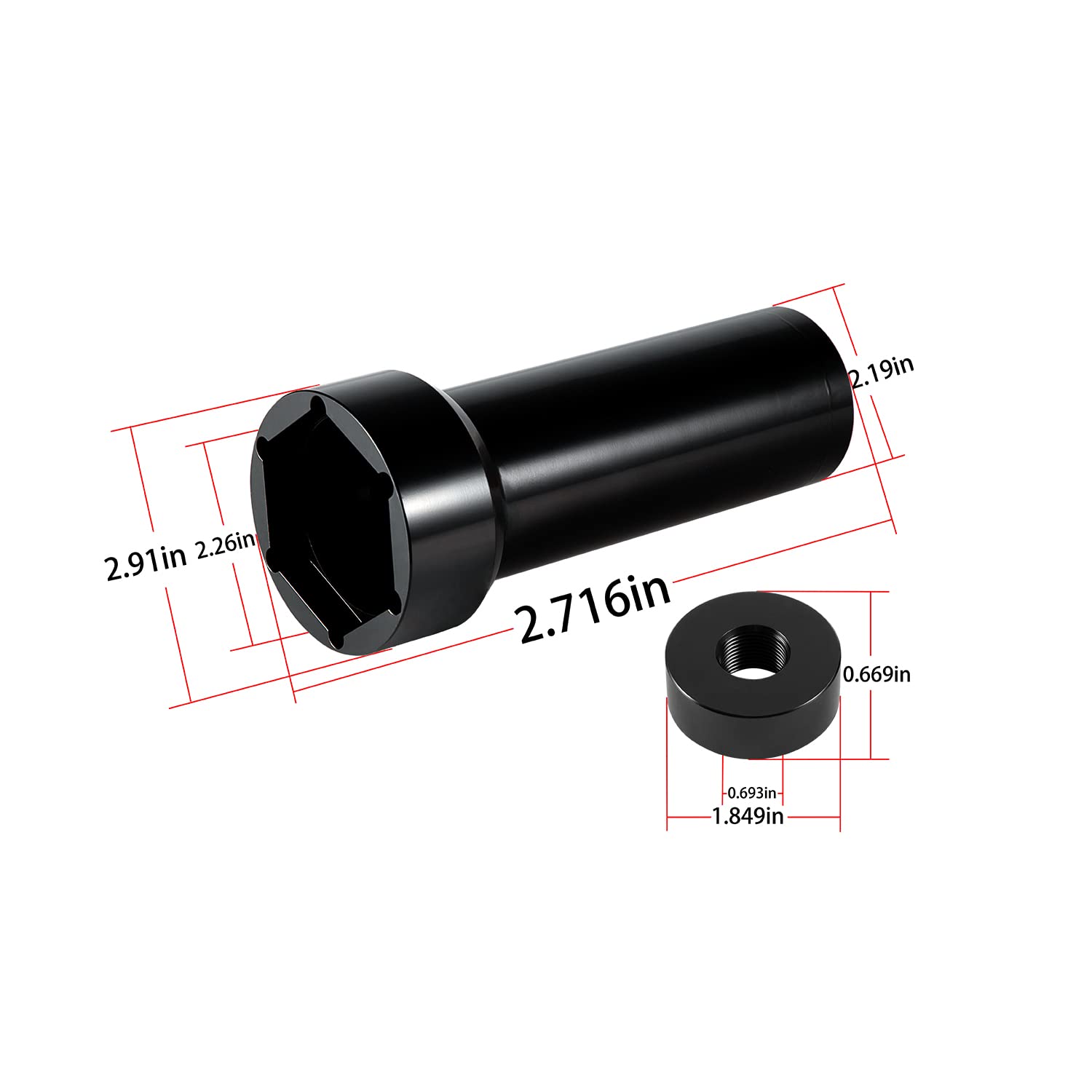 2-1/4" Mainshaft Pulley Wrench Lock Nut Sprocket Socket Tool Fit for Harley Twin Cams, Dyna, Electra Glide, Heritage Softail