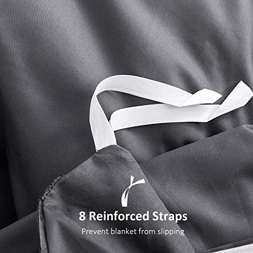 Syrinx Weighted Blanket Cover Cooling Queen Size 60"x80" Dark Grey (Comfortable and Breathable Fabric)