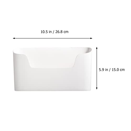 Hanging Storage Box Wall Mount: White Sundries Holder Self Adhesive Wall Organizer Punch Free Shelf Holder for Phone Reading Glasses Remote Control Remote Control Holder