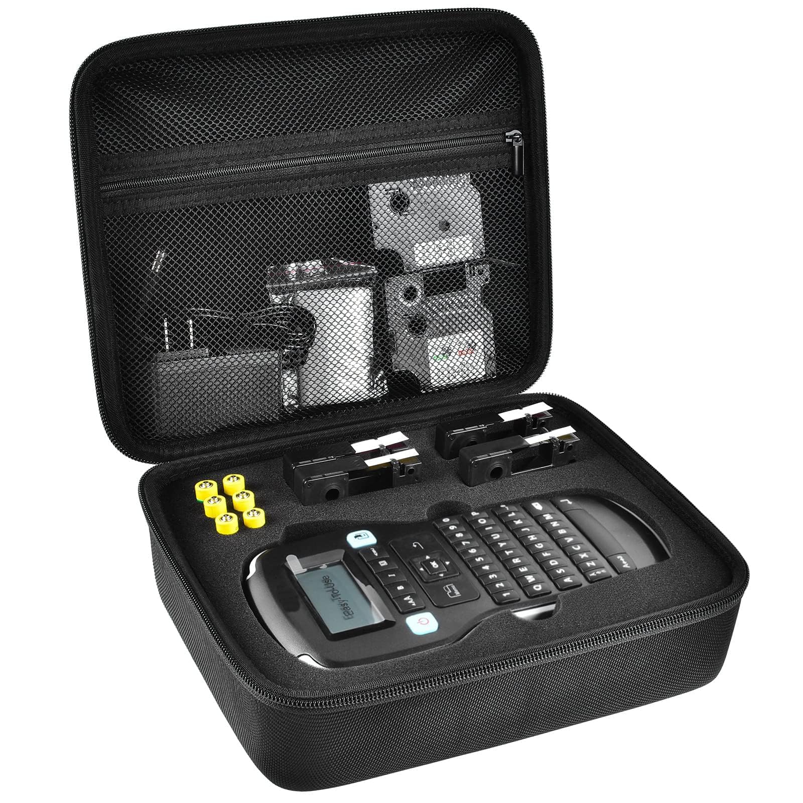 Case Compatible with DYMO Label Maker LabelManager 160/280 Portable Label Maker, Tag Printer Storage Organizer for AC Adapter, Tape Cartirdges and More Accessories(Box Only) Black