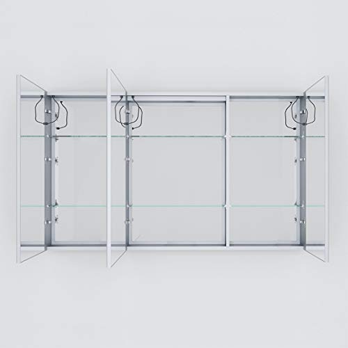 Lexora Home Lesina 60" x 36" LED Medicine Cabinet with Defogger
