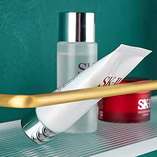 HSXJJ Acrylic Bathroom Shelves 19.7inch Gold Aluminum Extra Thick Acrylic Rectangular Shelf,Bathroom Shelves with Towel bar, Shelf Set with Towel Rack (Brushed Gold)…