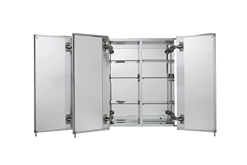Croydex Loxley 26-Inch x 30-Inch Triple Door Tri-View Cabinet with Hang 'N' Lock Fitting System