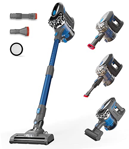 PUWEIKE Stick Vacuum Cleaner Cordless 23000pa Strong Suction Vacuum Cleaner with Bed Brush, Air Purification Pet Vacuum, Lightweight Handheld Vaccum for Car, Pet Hair, Carpet, Hard Floor