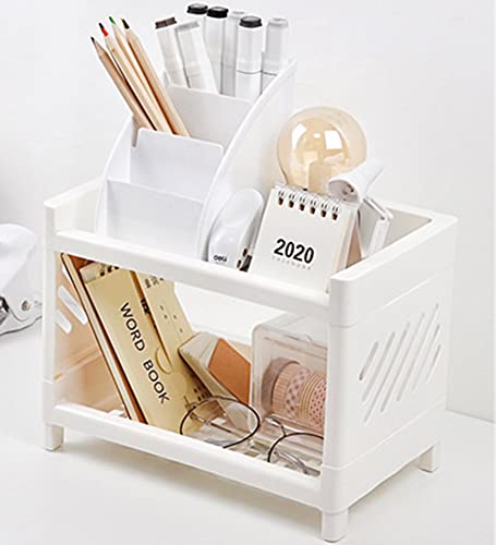 2-Tier Small Bathroom Organizer Countertop: Bathroom Counter Organizers Cabinet Vanity Storage Organizing Tray Cosmetic Standing Shelf Spice Rack for Kitchen Living Room Dressing Table White hegsymum