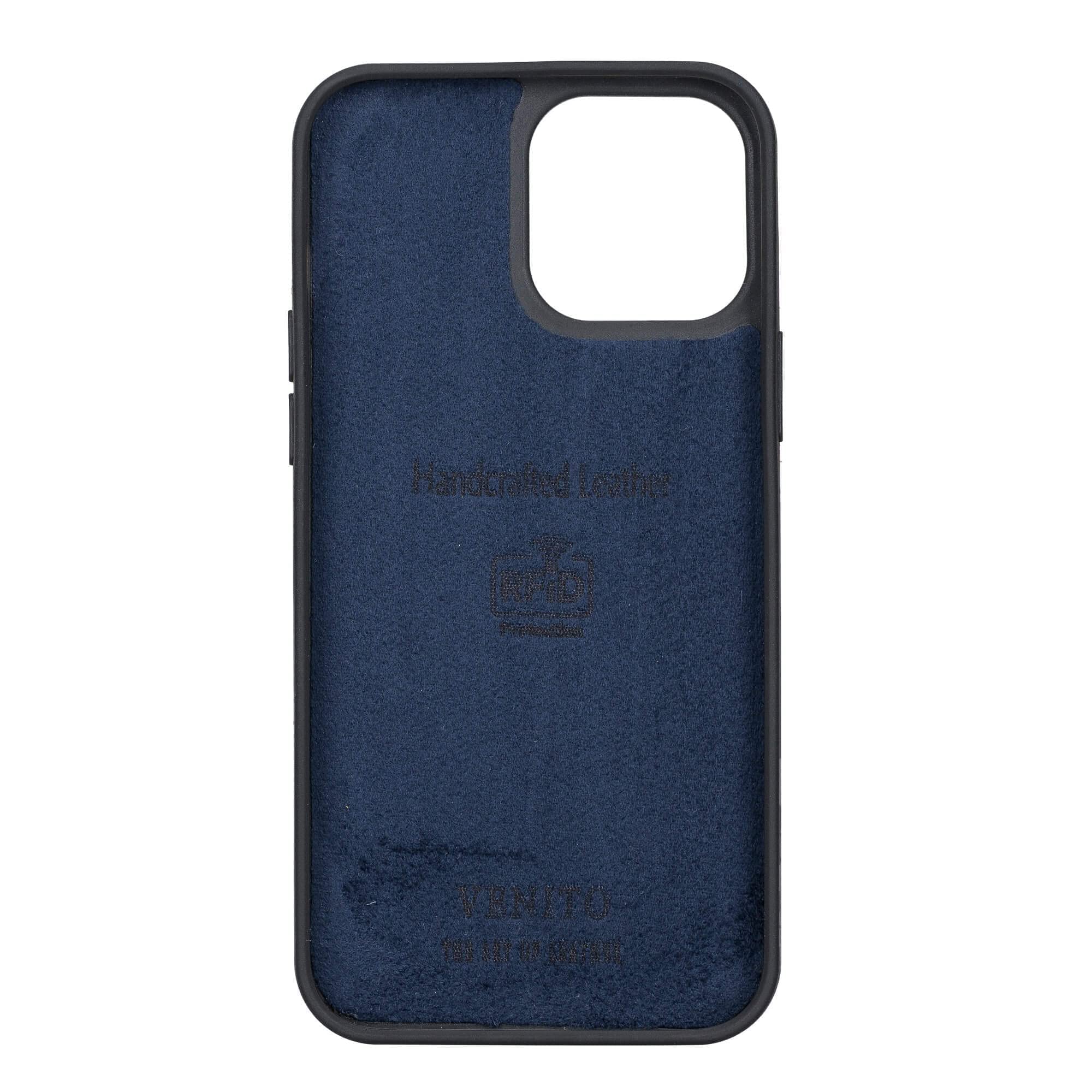 Venito Ravenna Slim Magic Leather Wallet Case for iPhone 13 Pro Max (6.7 in) with a Magnetic Flip & Four Card Slots and a Bill Pocket & Lightweight Frame (Antique Dark Blue)