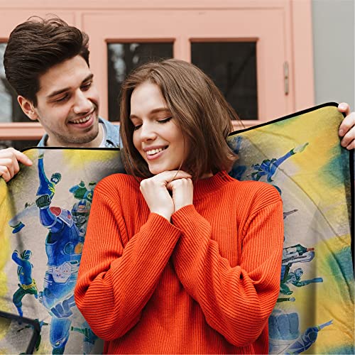 Bazillion Dreams Power Rangers Blue Ranger Fleece Softest Comfy Throw Blanket for Adults & Kids| Measures 60 x 45 Inches (Blue)
