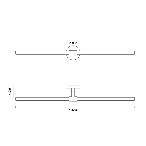 Towel Bar 23.6 Inches Matte Black Towel Rack for Bathroom Wall Mounted Kitchen Towel Holder Bathroom Accessories Hand Towel Barā¦
