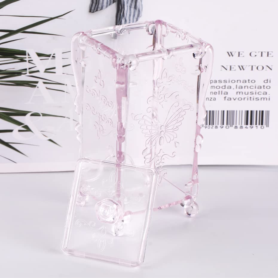 STZPRONAIL Butterfly Cotton Box Nail Storage Clear Pink Acylic Nail Wipes Cotton Pad Container Makeup Manicure Organizer Holder Nail Toos Special Box for Nail Enhancement Storage