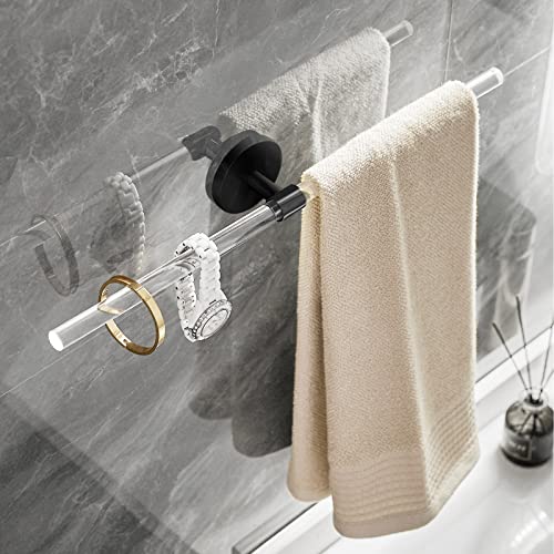 Towel Bar 23.6 Inches Matte Black Towel Rack for Bathroom Wall Mounted Kitchen Towel Holder Bathroom Accessories Hand Towel Barā¦
